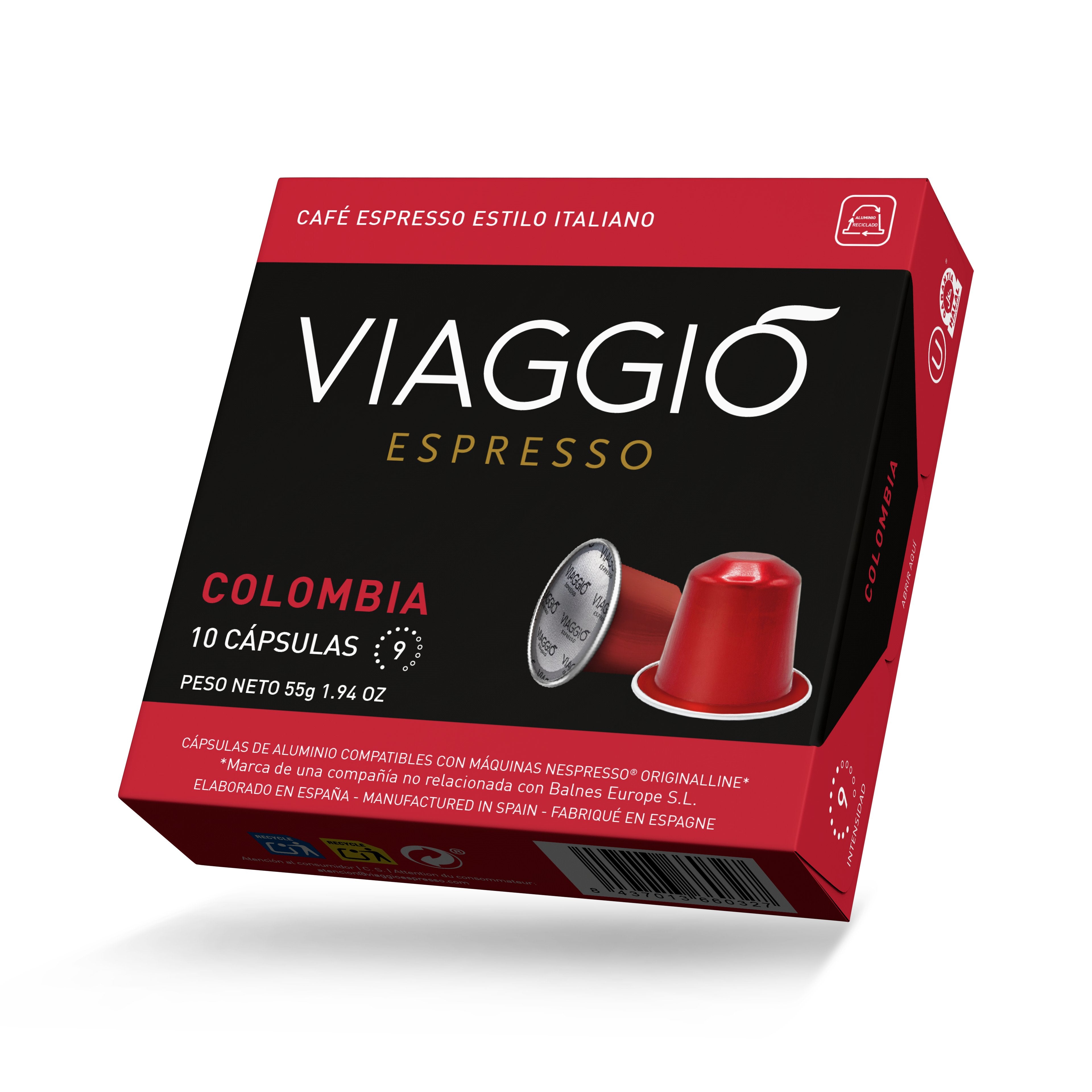 Nespresso – Etiquetado "packs"– Viaggio Espresso